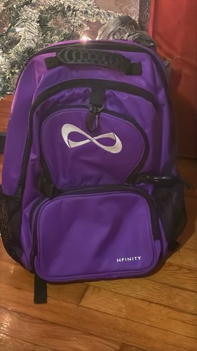 Nfinity Cheer Purple Sparkle Backpack Laptop Padded Bag Bookbag | eBay