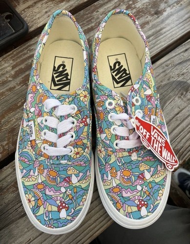 VANS Colorful Multicolored Floral Mushroom Pattern Vans W8 M7.5 | eBay