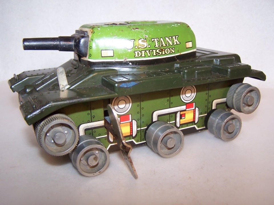 Vintage Marx Tank Division Tin Litho Wind-up Tank #392 "Working ...
