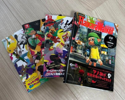 Splatoon 1 ＆ 2 ＆ 3 Ikasu Art Book ＆ Illustration Haikara Walker Art ...