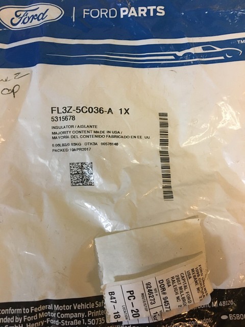 Ford OEM F-150 Side Panel-pick up Box-mount Bolt Insulator FL3Z5C036A ...