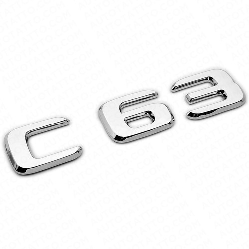 For 2017-2021 C63 AMG Emblem Chrome Trunk Lid Letter Nameplate Badge ...