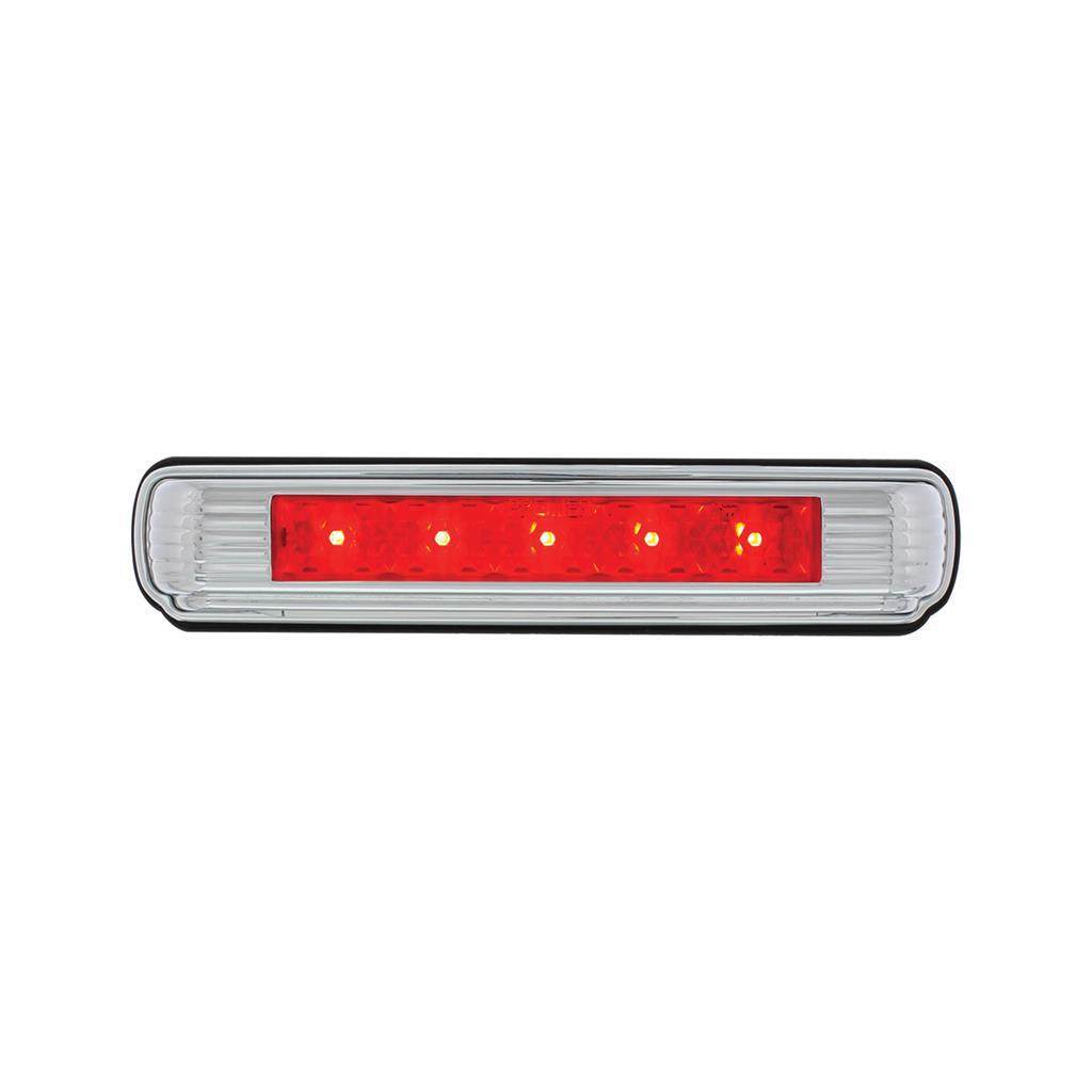 Heavy Duty Chrome License Plate Light W/Red LED 3rd Brake Light Truck ...