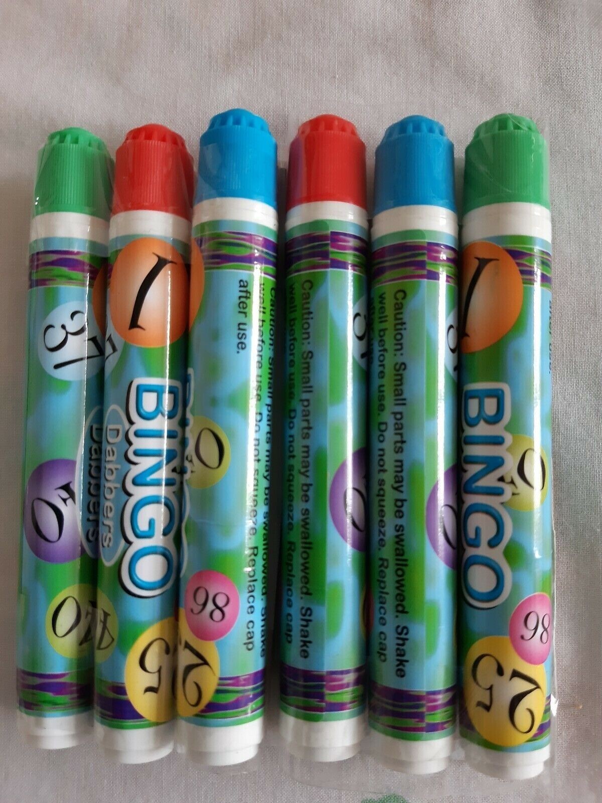 8 x BINGO DABBERS/ MARKERS MULTI-COLOURED PENS FOR BINGO TICKETS GREAT ...