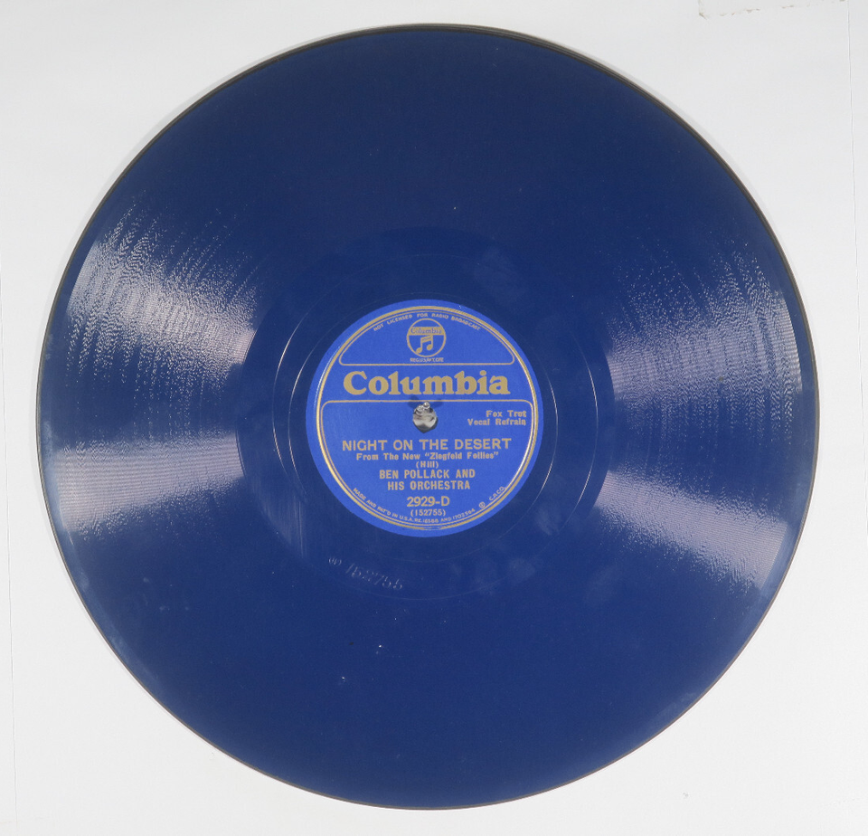 78 RPM -- Ben Pollack and His Orchestra, Columbia blue shellac 2929 E+ ...