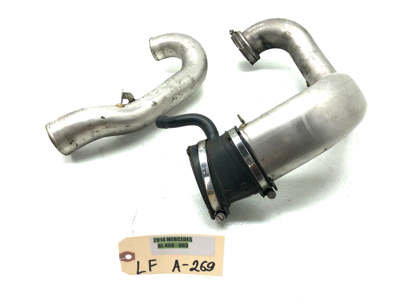 2013-2019 MERCEDES GL450 4.6L LEFT DRIVER FRONT TURBO INTAKE TUBE PIPE ...
