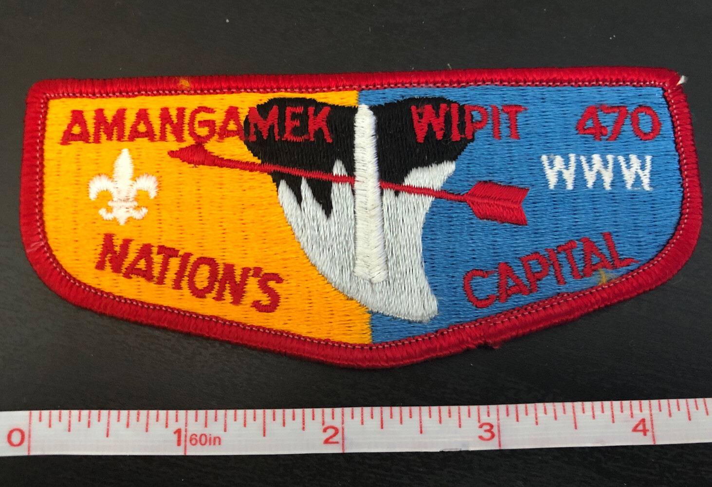 Order of the Arrow (OA) Flap Lodge 470 Amangamek-Wipit BSA RED Bdr Boy ...