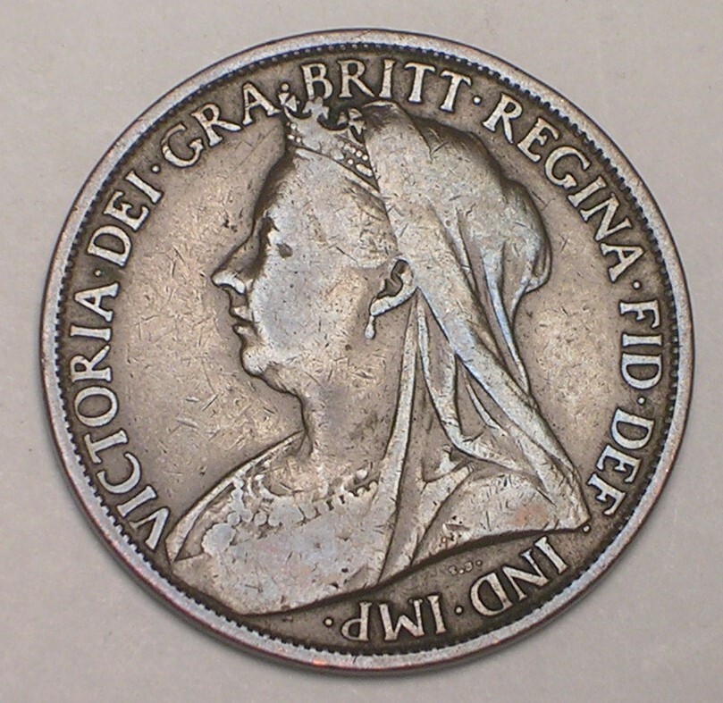 1900 UK Great Britain British One 1 Penny Old Queen Victoria Coin VF | eBay