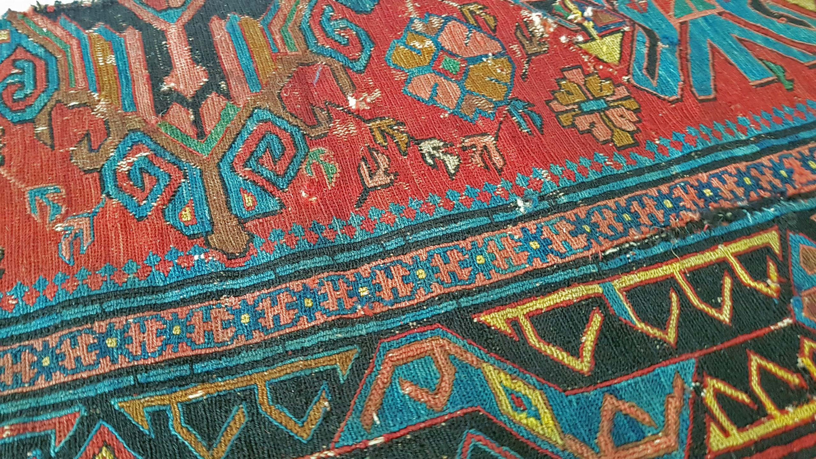 18.Jh Teppich Sumakh Fragment Armenien Kaukasus Museum Historiker rug ...