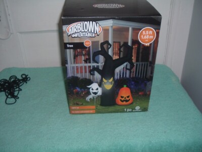 Gemmy Halloween Inflatable Airblown 5.5 Foot Spooky Tree Prop GHOST ...