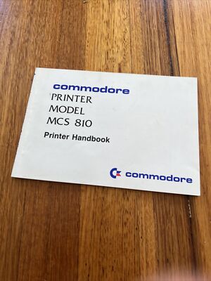 Commodore 64 Printer Users Guide Instruction Manual Book MCS 810 C64 ...