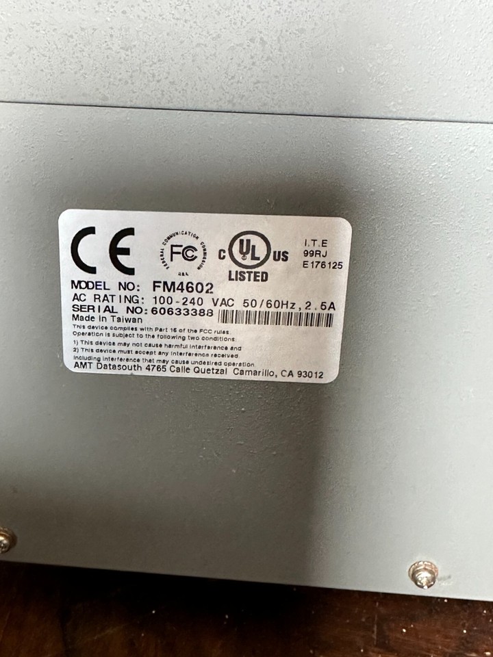 AMT Fastmark FM4000, FM4602 Thermal Label Barcode Printer Used Sold W ...
