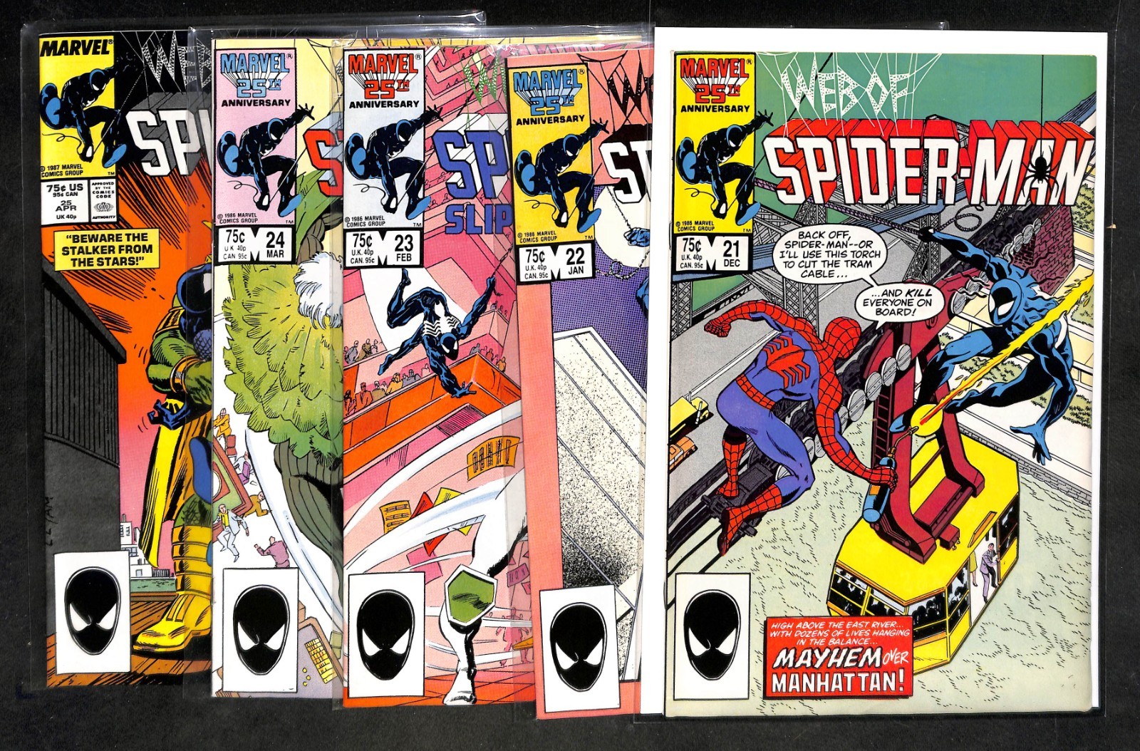 Web of Spider-Man #21-50 with Annual 1 & 2 1st Appearance Tombstone (JS ...