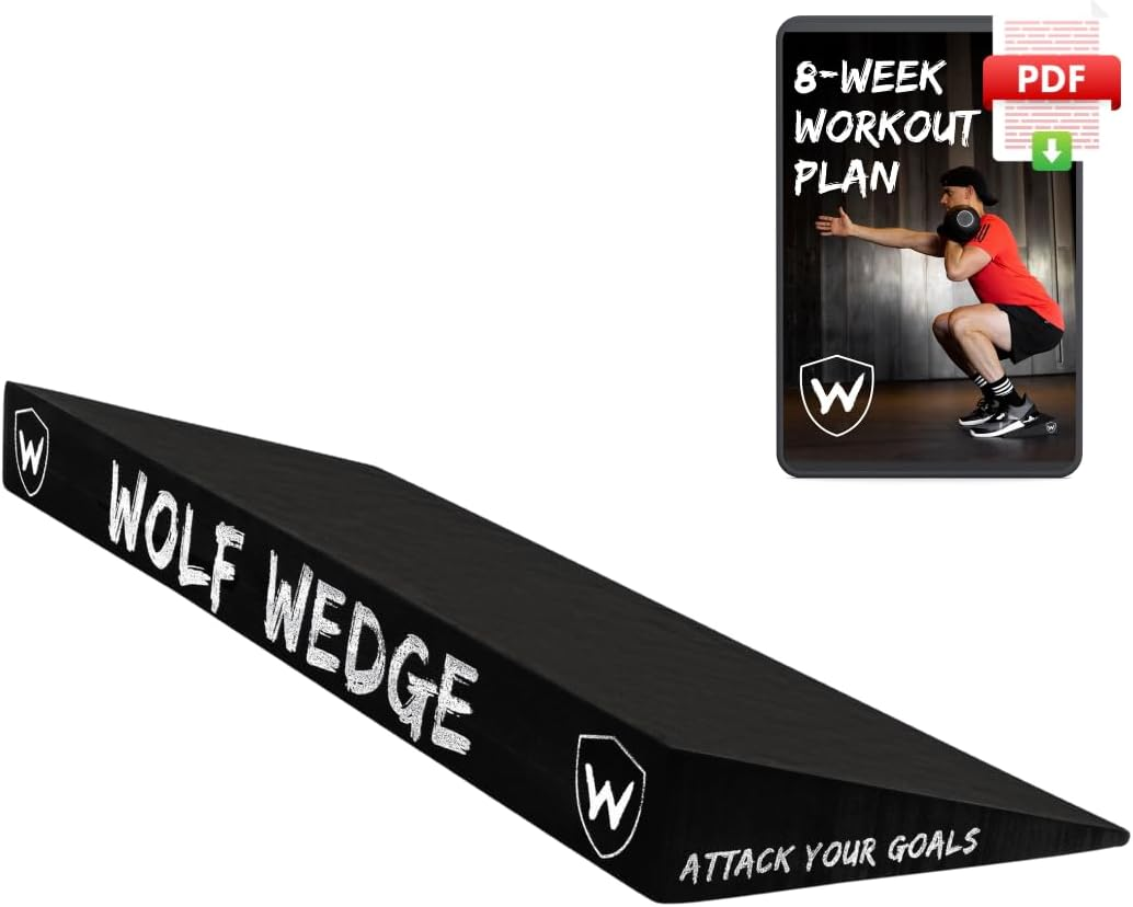 Wolf Strength Squat Wedge Block – Heel Elevated Slant Board for Squats ...