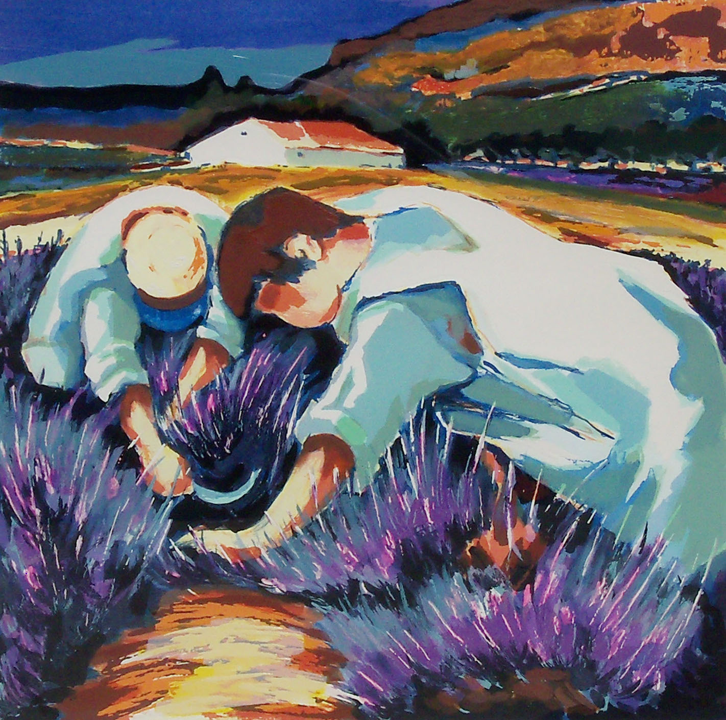 Bruno Perino "Workers in Field" Signed & Numbered Fine Art Serigraph ...