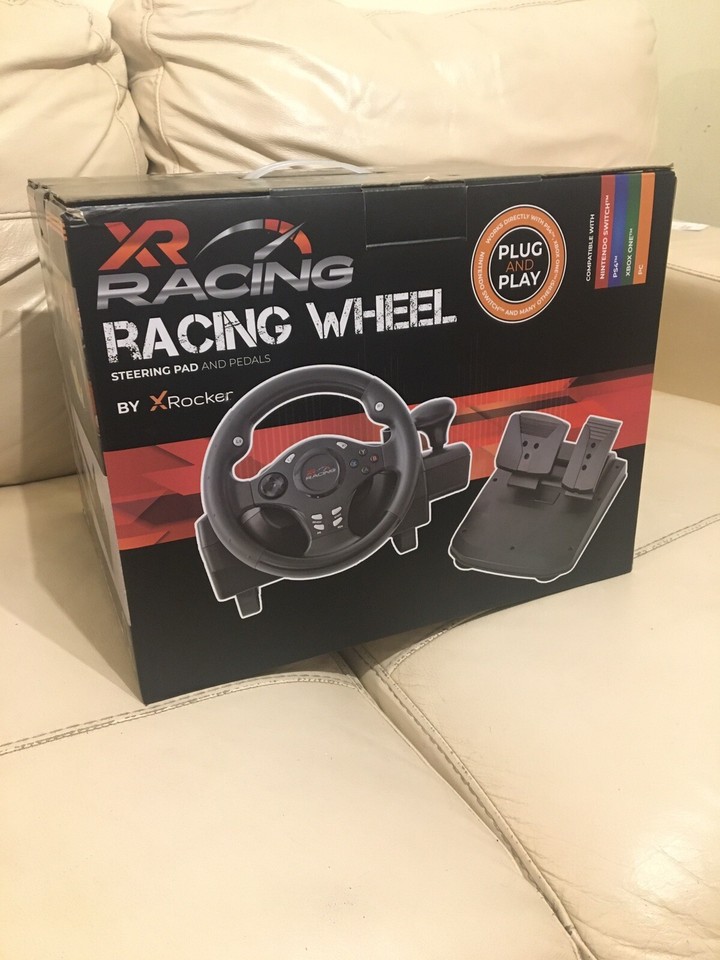 X-Rocker XR Racing Wheel and Pedals with Force Feedback 94338510188 ...
