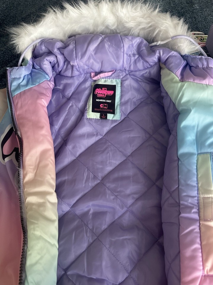 Members Only Powerpuff Girls Rainbow Teen Girls Puffer Coat/ Jacket ...