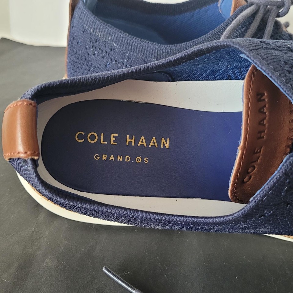 Cole Haan Shoes Model C27960 size 8.5 blue Wing Toe oxford sneakers ...