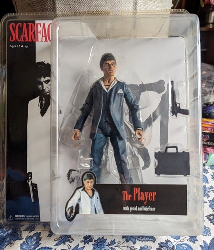 SCARFACE the PLAYER action figure TONY MONTANA black suit MEZCO 2005 ...