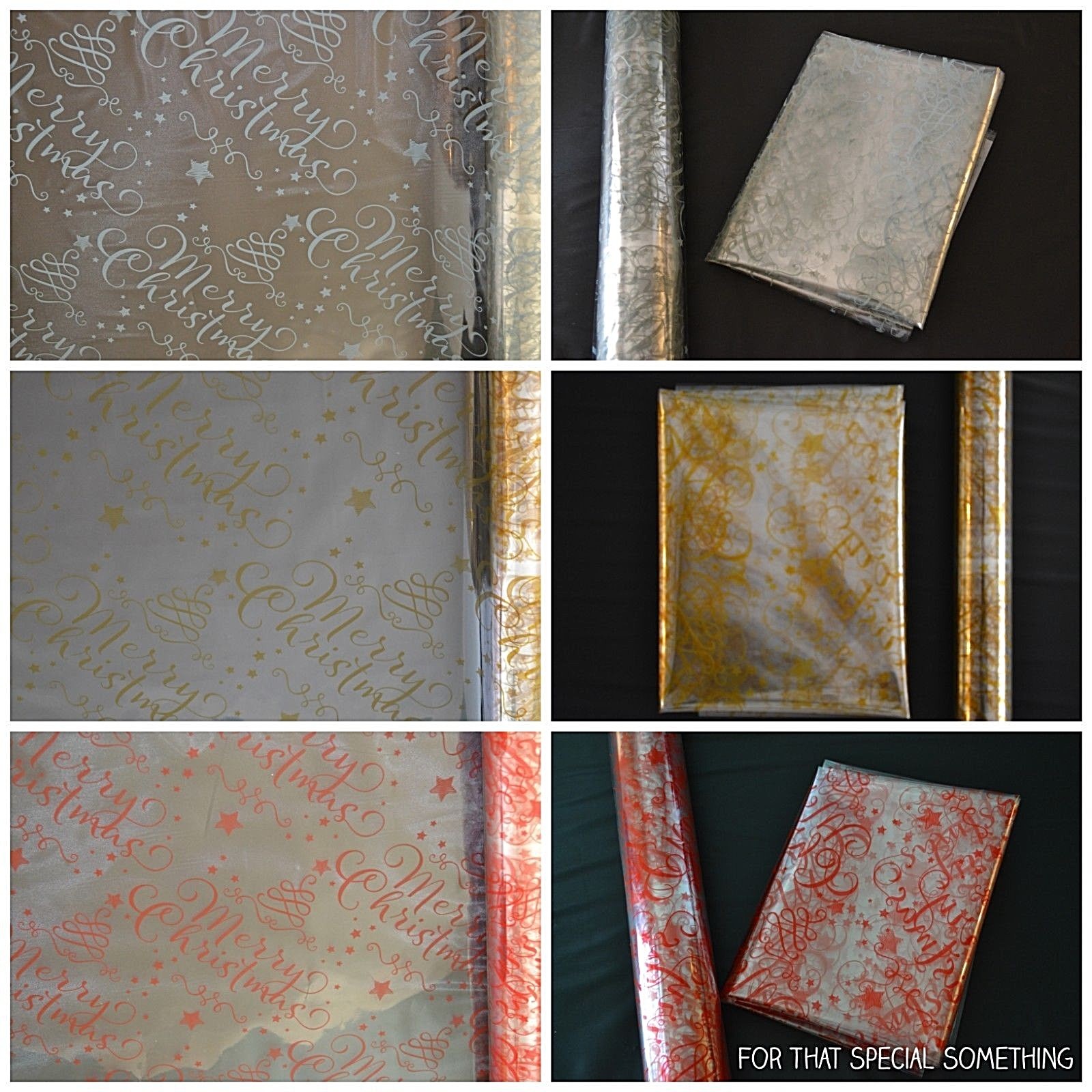 Christmas Cellophane CLEAR Present Gift Wrapping CHOOSE FROM VARIETY OF ...