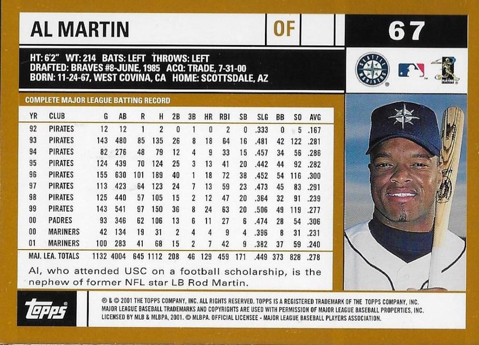 2002 Topps #67 Al Martin NM-MT Mariners ID:81098 | eBay