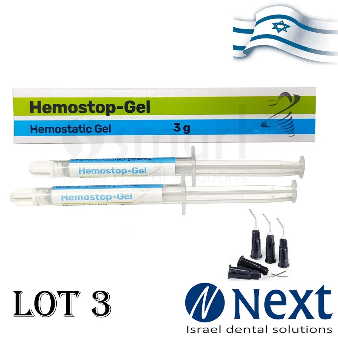LOTX3 Dental Hemostop-Gel Hemostatic gel 25% Aluminium Chloride 2x3 gr ...