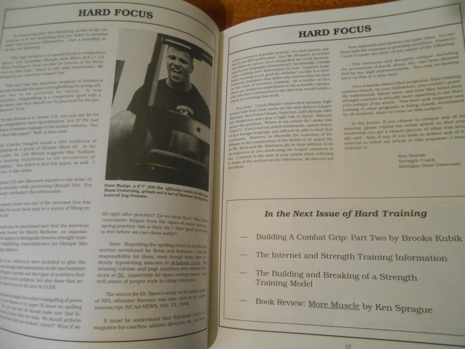 HARD TRAINING #1 bodybuilding strongman muscle PREMIERE booklet KEN ...