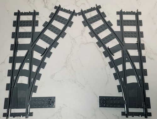 Lego Radio Control Rail Train Switch Tracks 60052 2pc Lot Gray | eBay