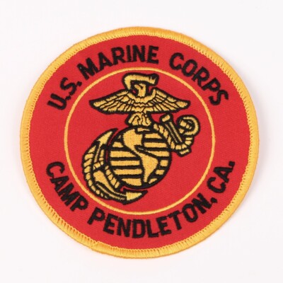 UNITED STATES MARINE CORPS USMC U.S. CAMP PENDLETON EMBROIDERED PATCH ...