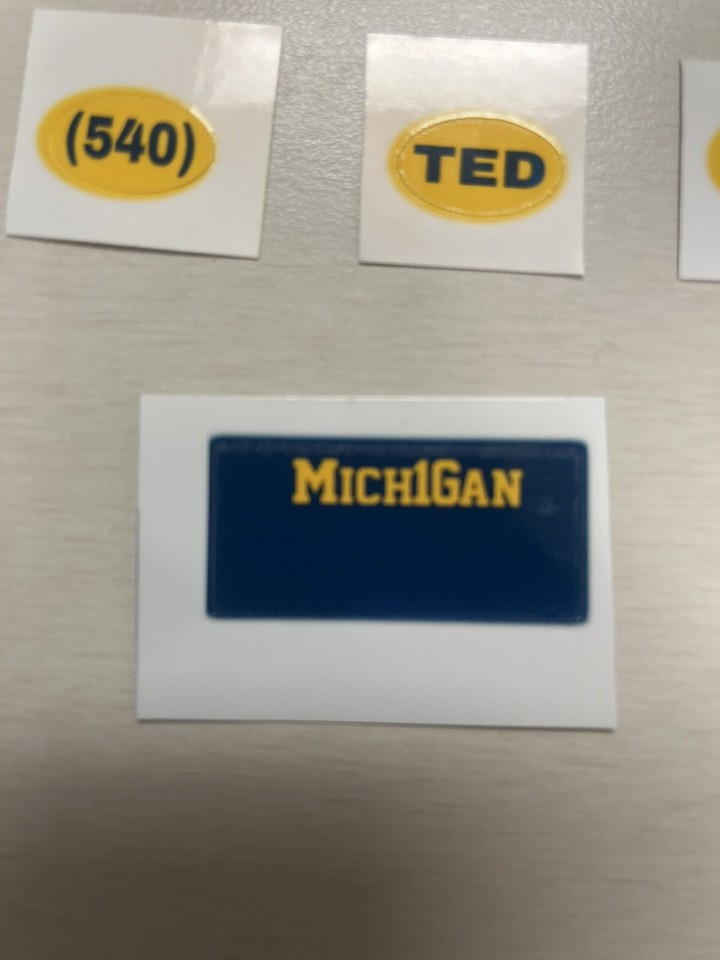 Michigan Wolverines National Champs 2023 Mini Football Helmet Decal Set ...