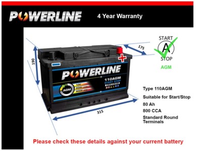 AGM Battery fits LAND ROVER DISCOVERY DISCOVERY SPORT FREELANDER 2004 ...