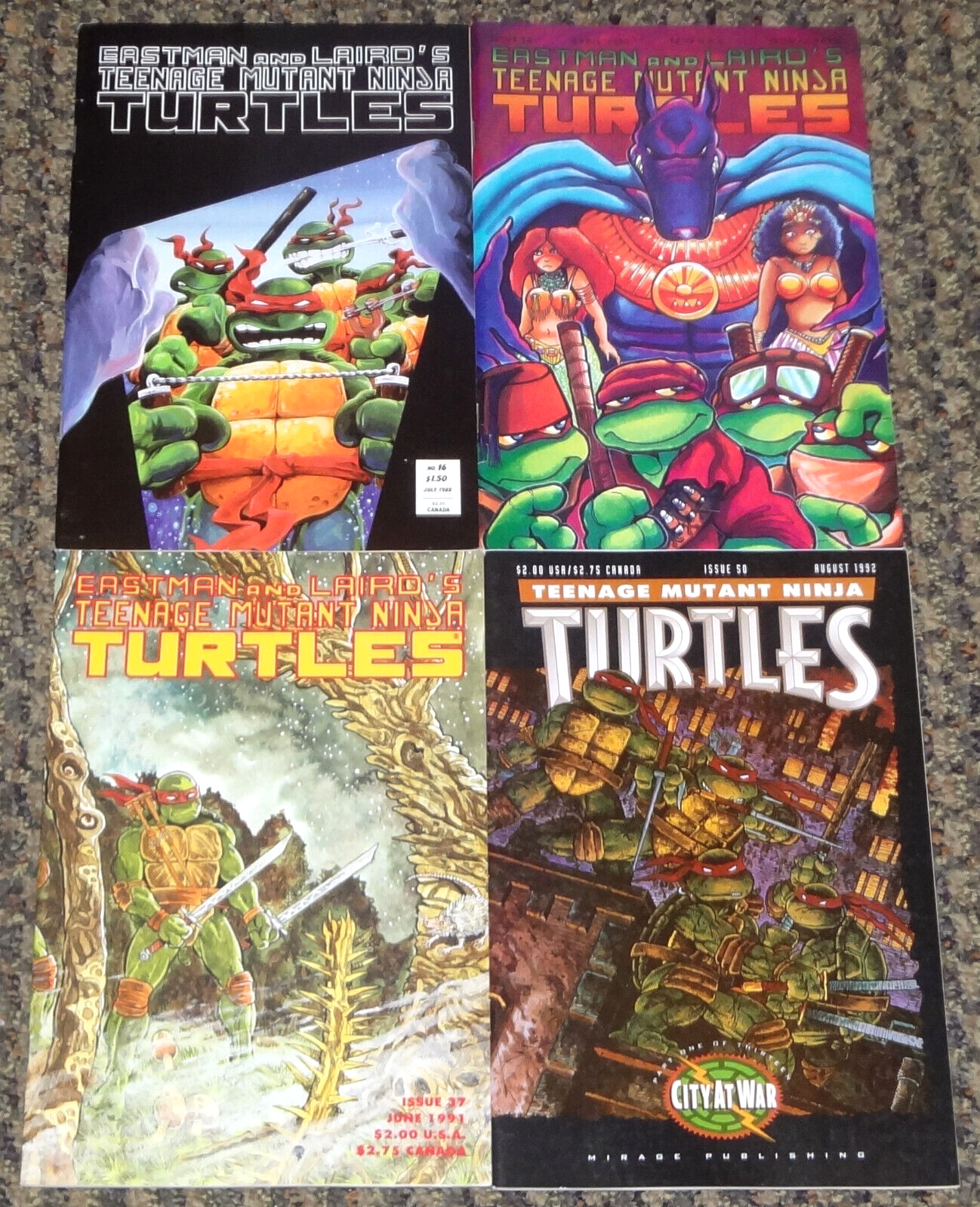 TEENAGE MUTANT NINJA TURTLES #16 32 2nd Print 37 50 FN/VF- VOL 1 MIRAGE ...