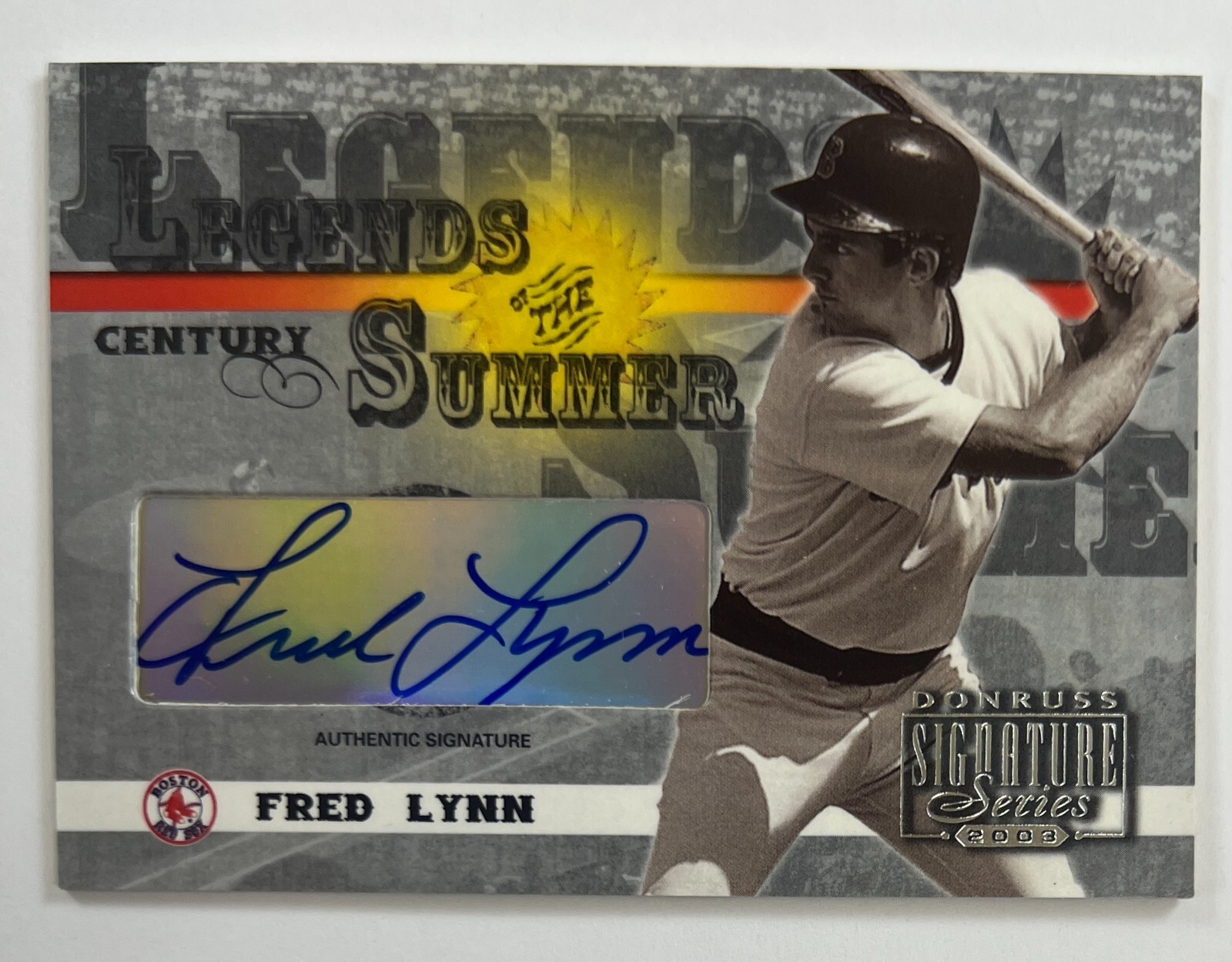 2003 Donruss Signature Series - Legends of the Summer Fred Lynn #LS-16 ...