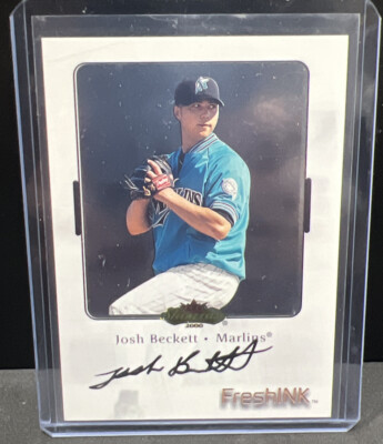 2000 Fleer FreshInk Showcase Josh Beckett Signed Autograph Baseball ...
