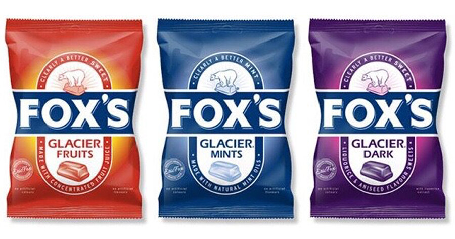 Fox's Glacier Mints - Dark - Fruit (200g bags) - UK/British Sweets ...