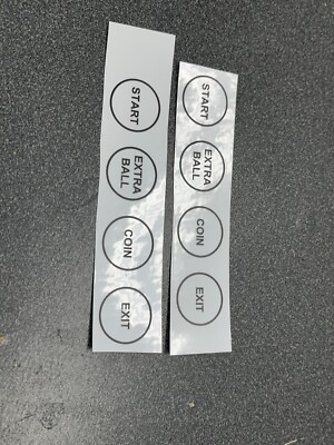 Pinball button labels, clear | eBay