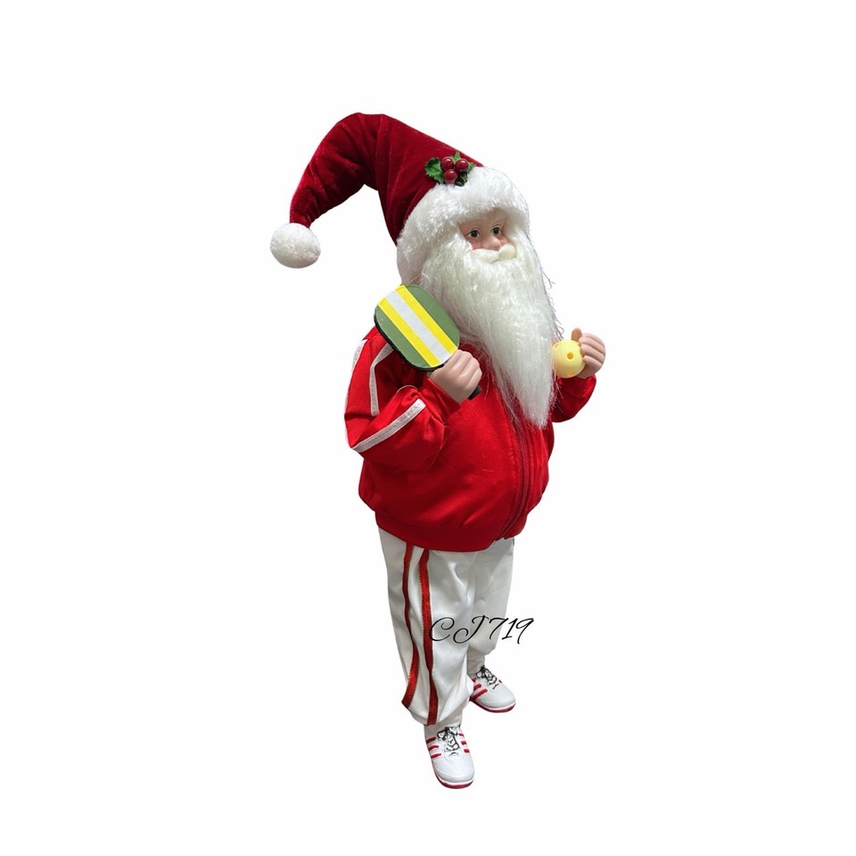 Windy Hill Santa Claus Playing Pickleball Christmas Sports Figurine ...