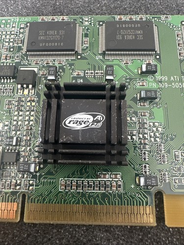 ATI RAGE 128 PN 109-50500-00 P/N 1025050402 012321 VGA 1999 AGP GPU | eBay