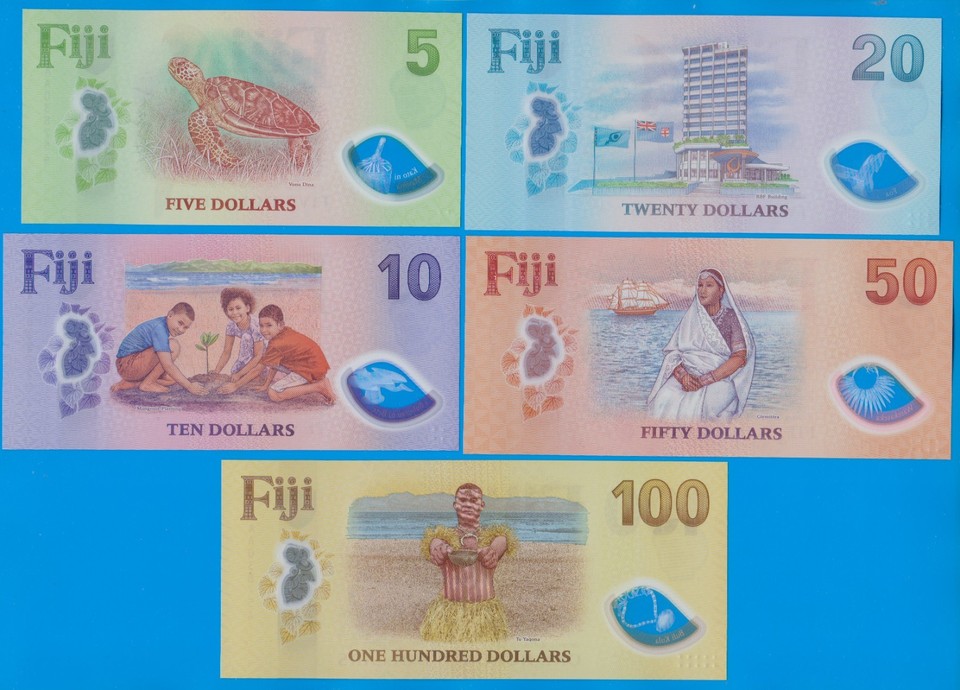 NEW 2025 / 2026 FIJI full set 5+10+20+50+100 Matching Serial Numbers ...