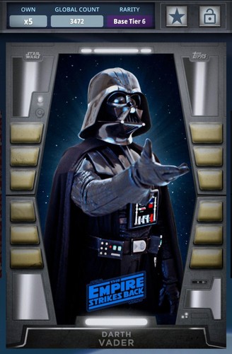 Star Wars Card Trader DIGITAL Phasma Chrome Variant Tier 6 DARTH VADER #123245 | eBay