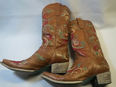 LANE JERI ANN Size 9.5 Western Swirl Women's Cowgirl Boots | eBay