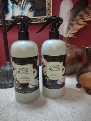 2 Koze Place Fabric & Room Freshening Spray Coconut & Tropical Palm ...