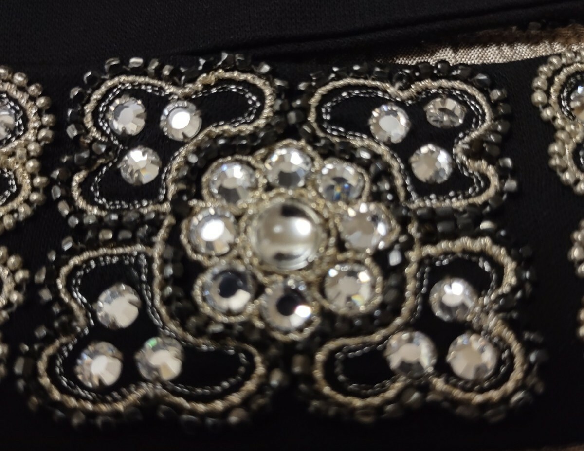 CHANEL Crystal Embellished Sash Belt Black Excellent Condition!! | eBay