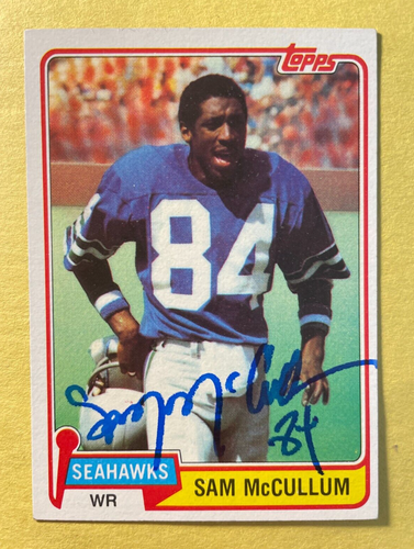 SIGNED SAM McCULLUM 1981 TOPPS FOOTBALL CARD AUTOGRAPH - SEAHAWKS | eBay