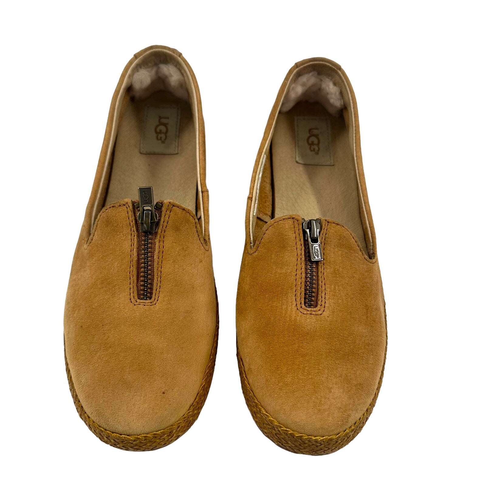 UGG Women's Selarra Black ZIPPER Flat Shearling Sneaker SLIPPER Slip-on ...