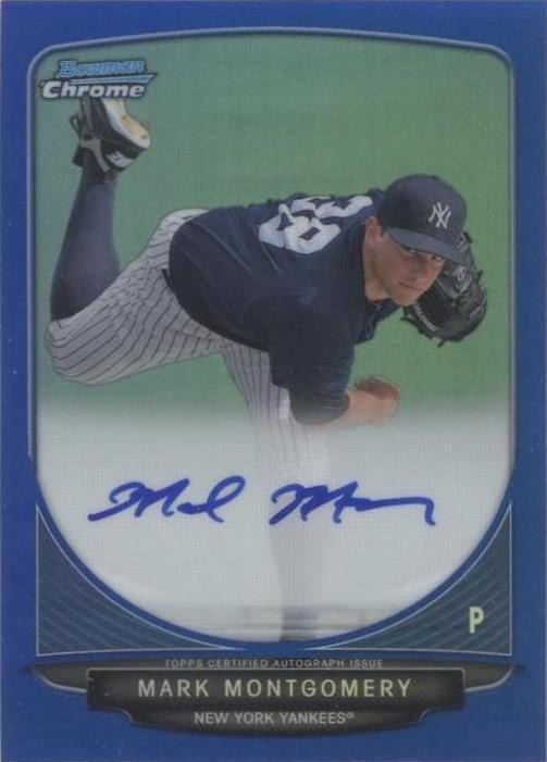 2013 Bowman - Chrome Prospects Autographs Mark Montgomery #BCP-MM Blue ...