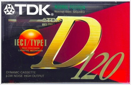 TDK D120 D-120EA - 120 Min Blank Stereo Audio Cassette Tape - NEW ...
