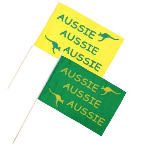 2 x Aussie Handheld Flag 44 x 29cm Australian Olympics Home Decor ...