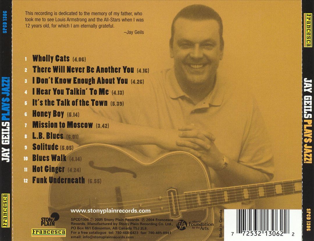 J. GEILS/JAY GEILS - JAY GEILS PLAYS JAZZ! NEW CD 772532130622| eBay