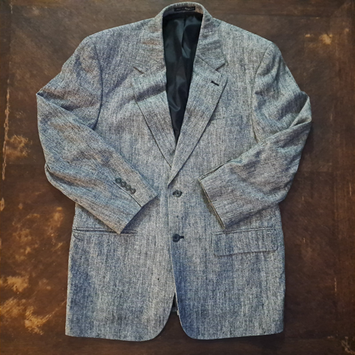 Savile Row Blazer Mens 42R Gray Silk Suit Jacket Business Professional ...